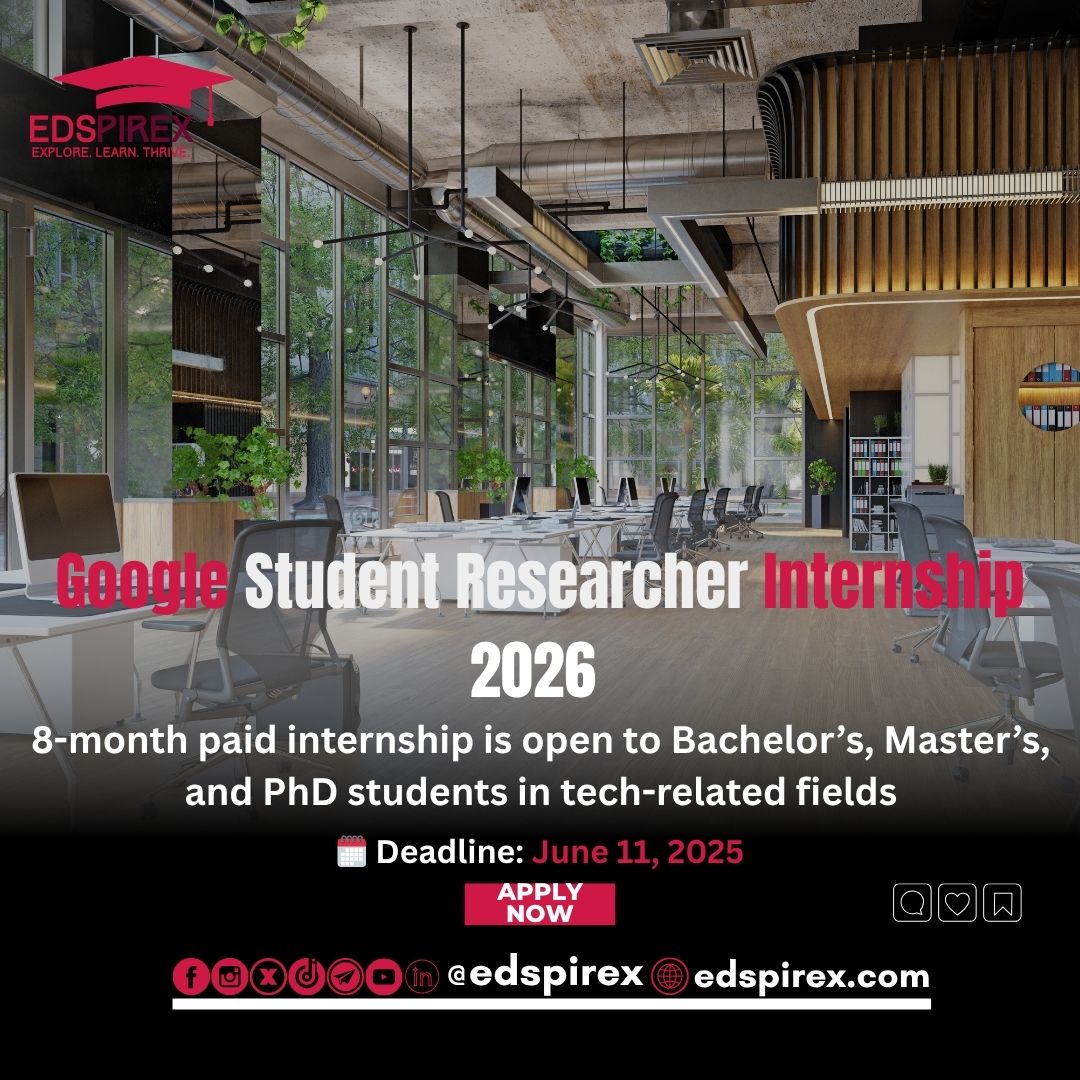 Google Student Researcher Internship 2026 in USA (PAID) - Edspirex