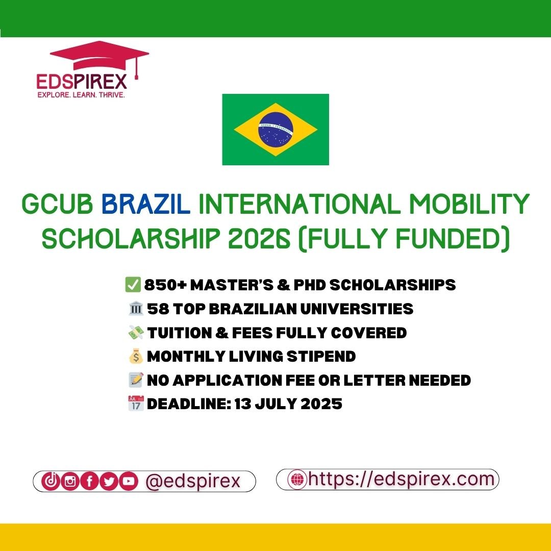 GCUB Brazil International Mobility Scholarship 2026 (Fully Funded ...